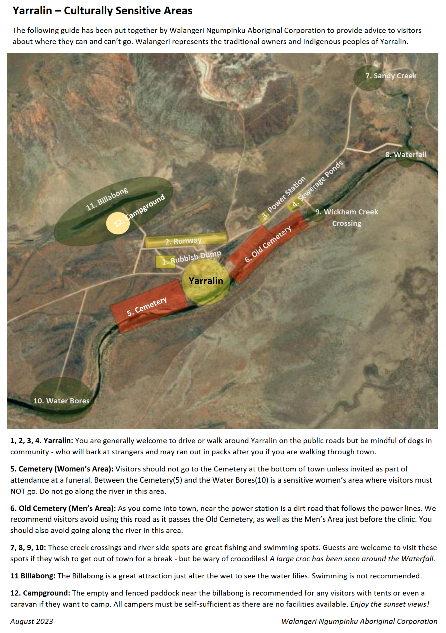 Map – Walangeri Ngumpinku Aboriginal Corporation